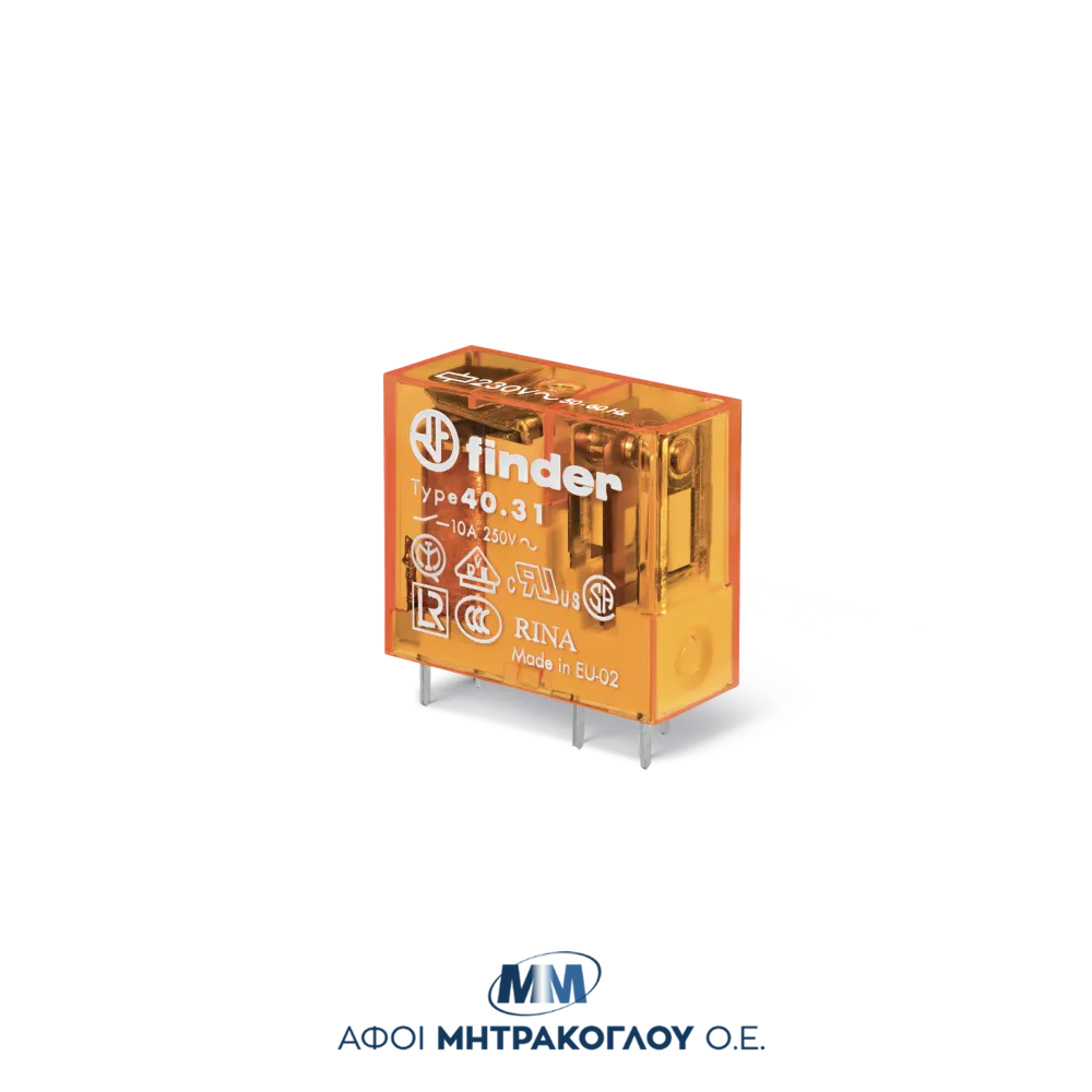 Finder Mini Ρελέ PCB / Plug-in | 40 Series | 1CO, 230V AC, 12A