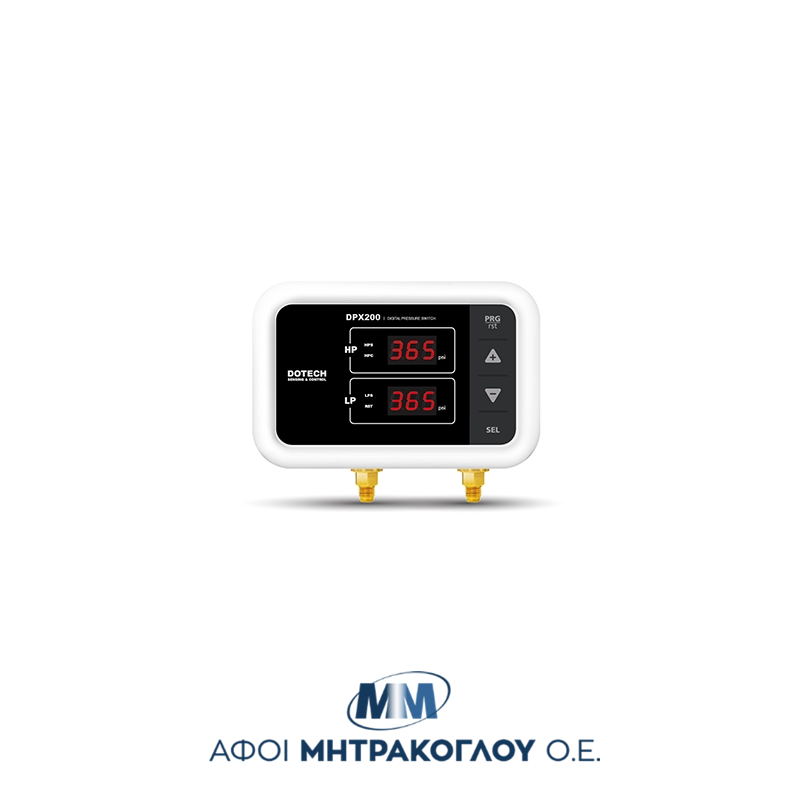 Ψηφιακός πιεσοστάτης Dotech DPX200, πίεση -0.1 έως 1.5MPa, 3xΡελέ, 5A